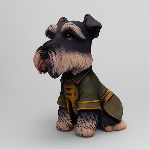 STL file Schnauzer Sentado 🐉 ・3D printer design to download・Cults
