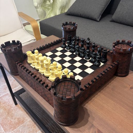 ♟️ Chess Castle - incredible chessboard・ 3D File for 3D printing・Cults