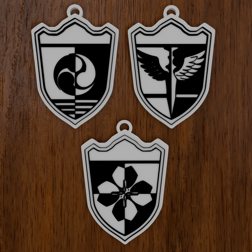 🗝️ Kaiju No. 8 JAKDF Keychain Pack・Fichier STL pour Impression 3D・Cults