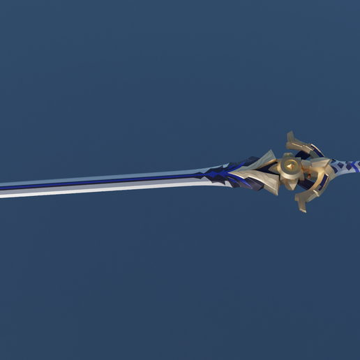 🗡️ Genshin impact Albedo Sword Cin­na­bar Spin­dle model 3d print 3D ...