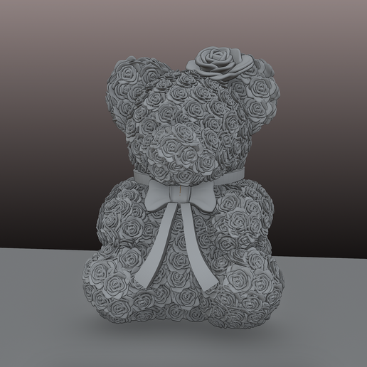 🐻 Bear roses・ 3D File for 3D printing・Cults