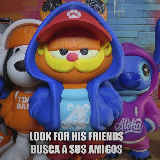 🐇 GARFIELD STREET STYLE・ STL File for 3D printing・Cults