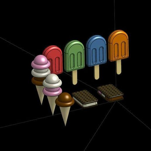 🧊 Ice Cream Toy/Prop・Free STL File for 3D printing・Cults