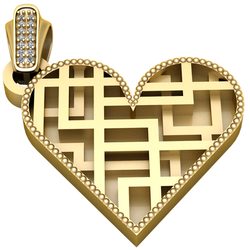 💜 Geometric Heart 3D printable model・ STL File for 3D printing・Cults