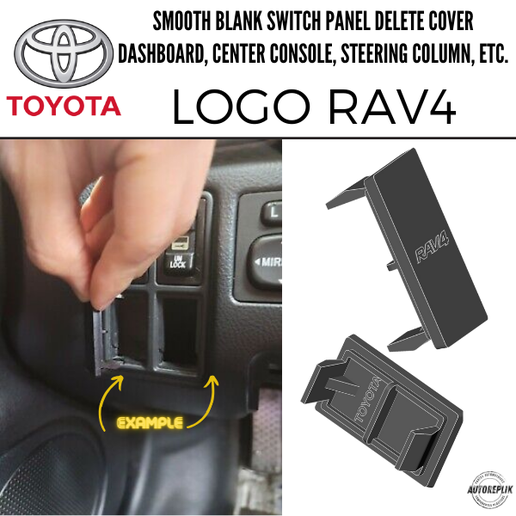 🚗 TOYOTA RAV4 BLANK SWITCH PANEL DELETE COVER DASHBOARD, CENTER CONSOLE ...