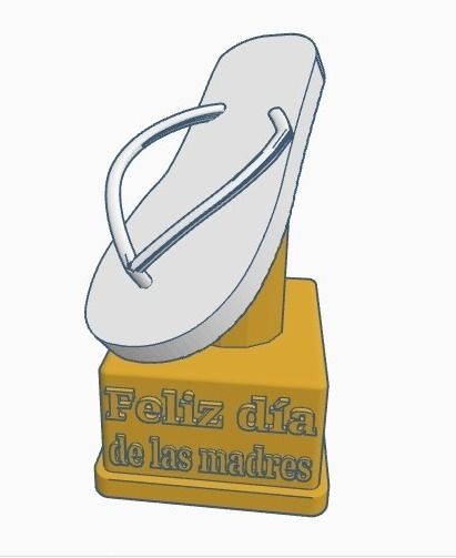 Archivo STL TROFEO CHANCLA PARA MAMÁ 👽 ・Objeto de impresión 3D para ...