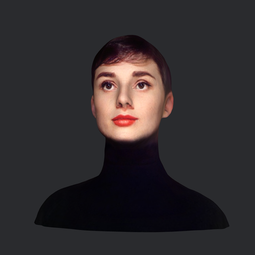 3D file Audrey Hepburn-bust/head/face ready for 3d printing 👤 ・3D printable model to download・Cults
