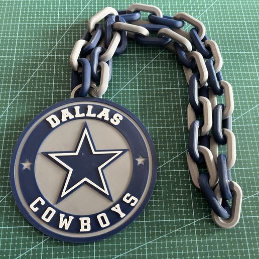 🏈 DALLAS COWBOYS NFL MEDALLION CHAIN・ STL File for 3D printing・Cults