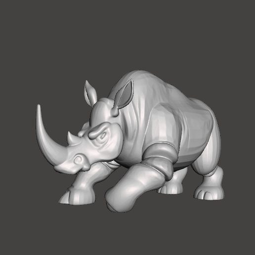 😡 Angry Rhino I358 Gift Bust Figure Unique & Detailed 3D Print Model ...
