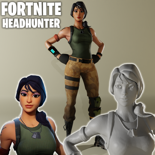STL file Headhunter Default Skin SKIN FORTNITE FIGURE 🦅 ・3D printing ...