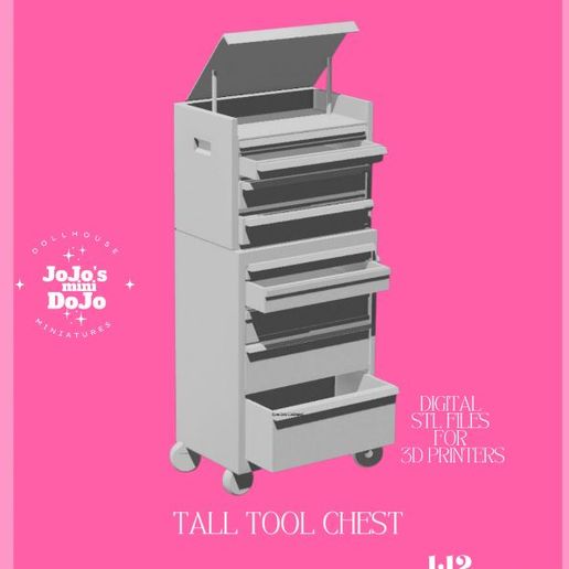 📁 Standing Tool Chest Dollhouse Furniture & Accessories 1:12 Scale 3D ...