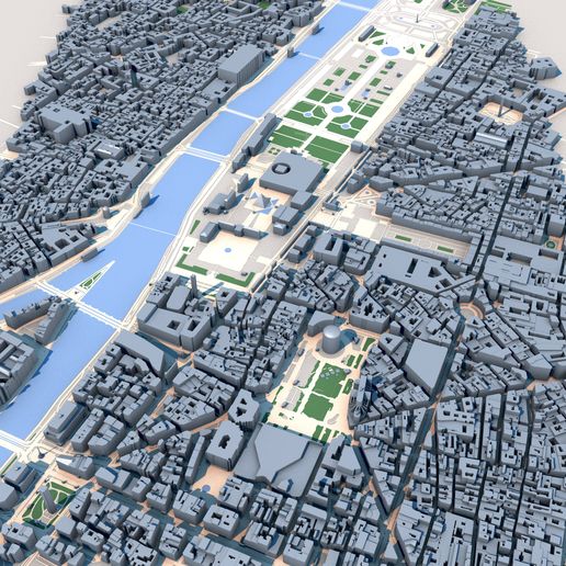 3D file Louvre Museum Paris France 🇫🇷 ・3D printer model to download・Cults