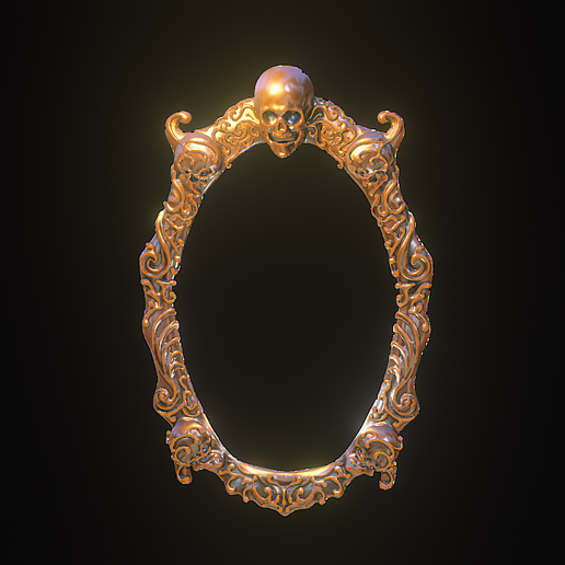 💀 Skull Baroque Frame・ STL File for 3D printing・Cults