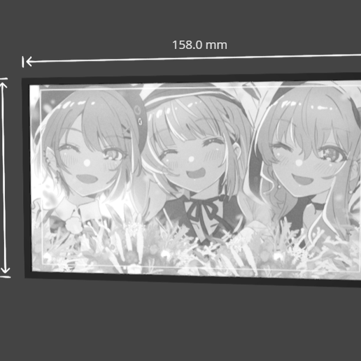 3MF file hololive startend lithophane 🎨 ・3D print object to download・Cults