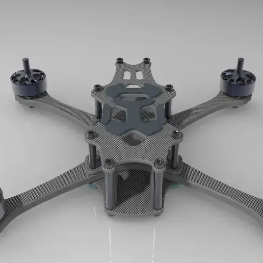 ♠️ Captain Ace Plus 5.1inch Freestyle FPV Drone Frameset・ STL File for ...