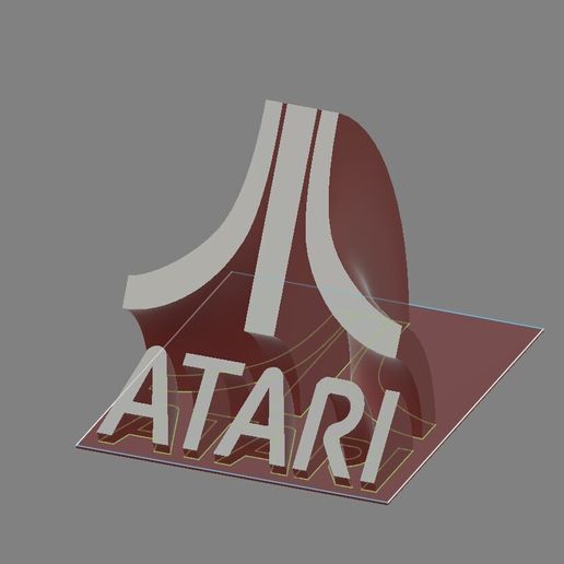 🖼️ Logo 3D Atari・ STL File for 3D printing・Cults