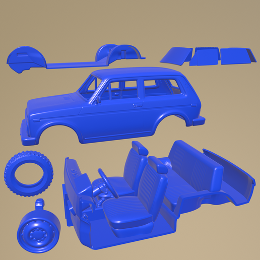 STL file VAZ 2121 Niva PRINTABLE CAR IN SEPARATE PARTS 🚗 ・3D printable ...