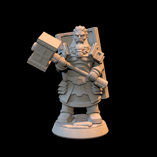 🐉 Dwarf・ OBJ File for 3D printing・Cults