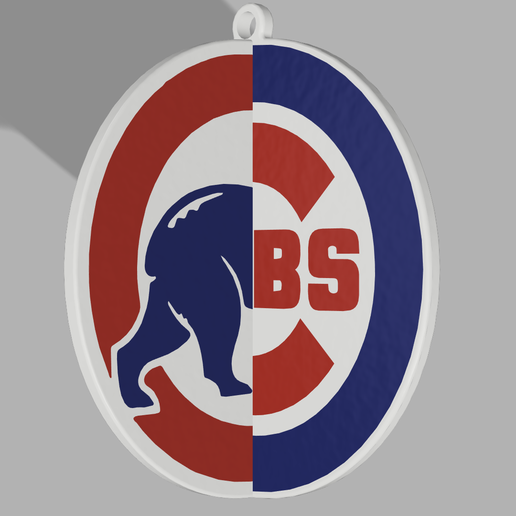 🎄 MLB - Chicago Cubs Spinning 4-logo - Christmas Ornament・ STL File for ...