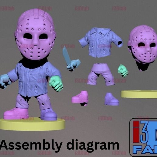 🔪 Cute Meets Creepy – Chibi Jason STL Files!・ STL File for 3D printing ...
