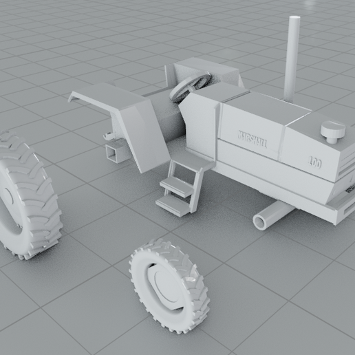 STL file MARSHALL 100 6cylinder diesel DELUXE tractor model 💯 (OBJ)・3D ...