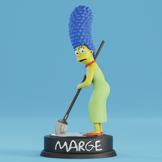 🗿 Marge Simpson Mopping・ 3D File for 3D printing・Cults