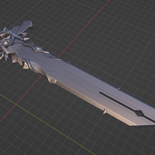 3D file Wolf's Gravestone Genshin Impact Sword for cosplay 🗡️ ・3D print ...