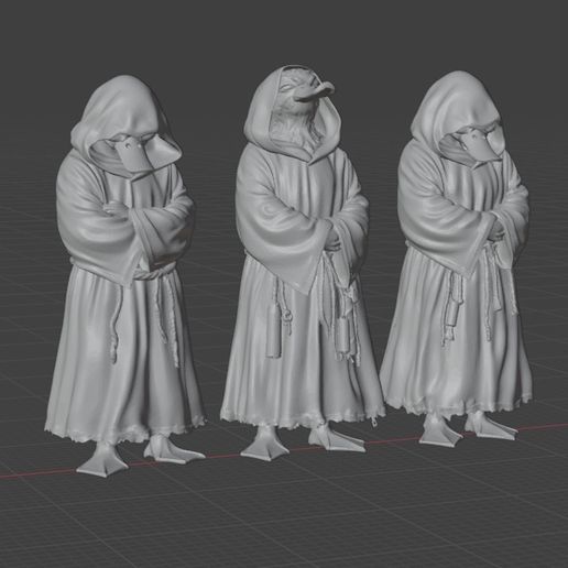 🦆 Dragonbane Duck Monk Novices・ STL File for 3D printing・Cults