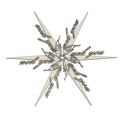 ️ FU Snowflake・Free STL File for 3D printing・Cults