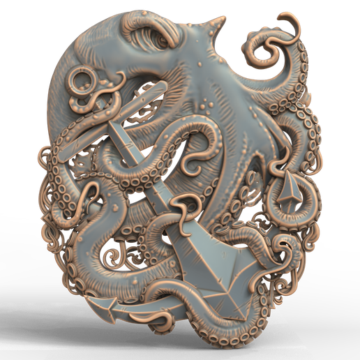 📁 3D Model STL File for CNC Router Laser & 3D Printer 2897. OCTOPUS ...
