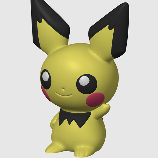 🐉 Pichu Pokemon (Colored 3mf, Nosupport)・ STL File for 3D printing・Cults