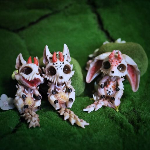 💀 Skeleton furry dogs key chains・ STL File for 3D printing・Cults