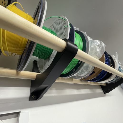 🪢 Wall Mounted Filament Spool Shelf・Free STL File for 3D printing・Cults