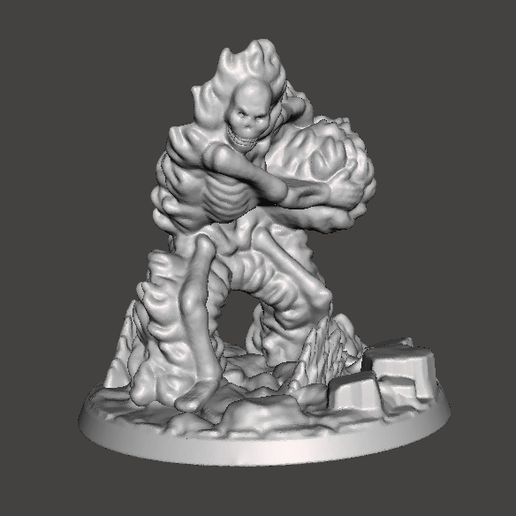 STL file FIREBALL SKELETON HADOUKEN MINIATURE MODEL FOR FANTASY GAMES ...