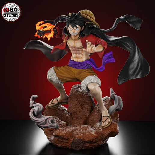 🐒 Monkey D. Luffy (Single base)・ STL File for 3D printing・Cults