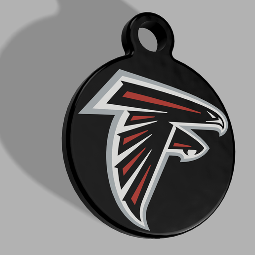 Atlanta Falcons 3D Print Keychain - STL File - Archysport