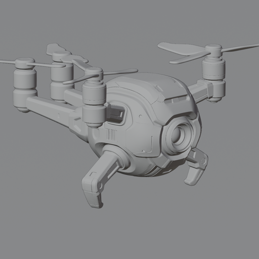 🚁 Sci-Fi Surveillance Drone – Printable STL Model・ STL File for 3D ...