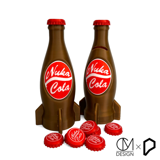 🍾 Fallout Nuka Cola Bottle Prop and Bank・Free STL File for 3D printing ...