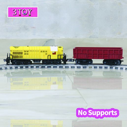 3D file Train Model WDM2 Engine, Goods Wagon and GS Coach Motor Power 🚆 ...