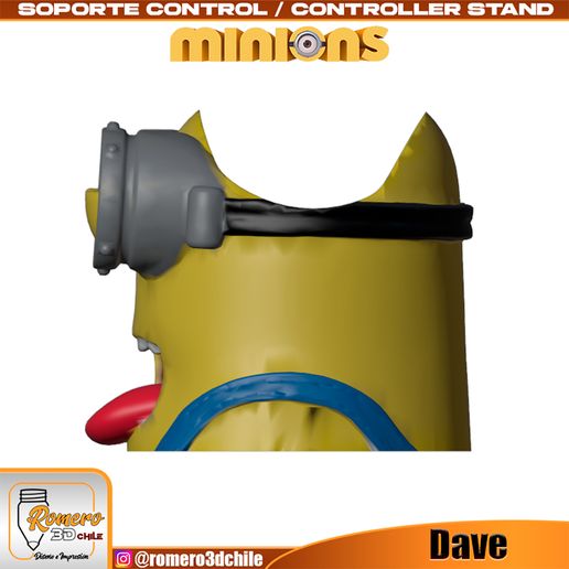 🎛️ Support Control Dave / Minions・ STL File for 3D printing・Cults