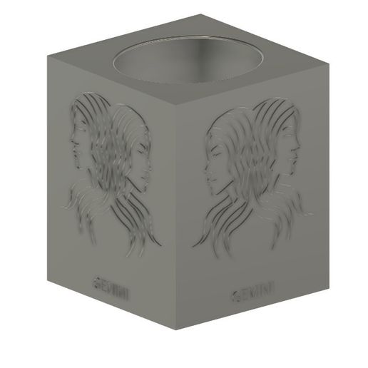♊ Gemini Zodiac Small Tissue Box Cover・ STL File for 3D printing・Cults