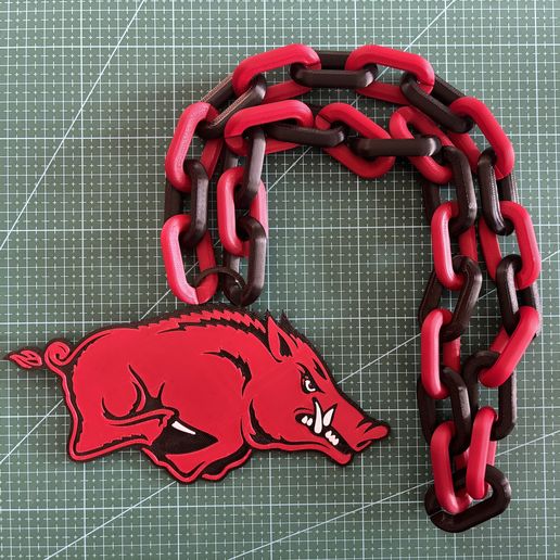 🏈 Arkansas Razorbacks NCAAF Chain・ STL File for 3D printing・Cults