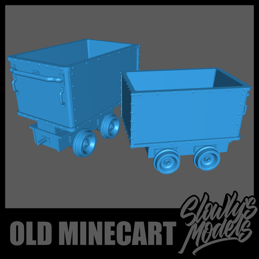 👴 Old Minecart・ STL File for 3D printing・Cults