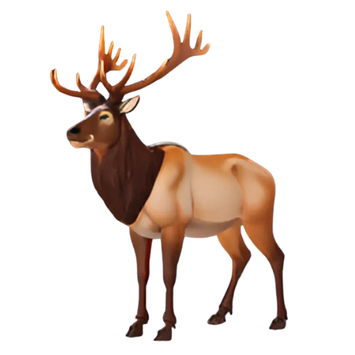 🦌 Realistic Elk Deer・ STL File for 3D printing・Cults