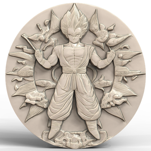 STL file 3D Model STL File for CNC Router/Laser & 3D Printer Vegeta in ...