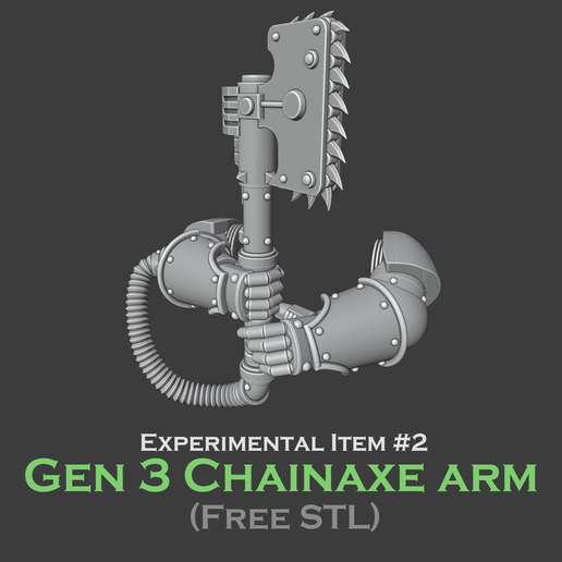 💪 Gen 3 Chainaxe dual arm (EXPERIMENTAL ITEM #2)・Free 3D File for ・Cults