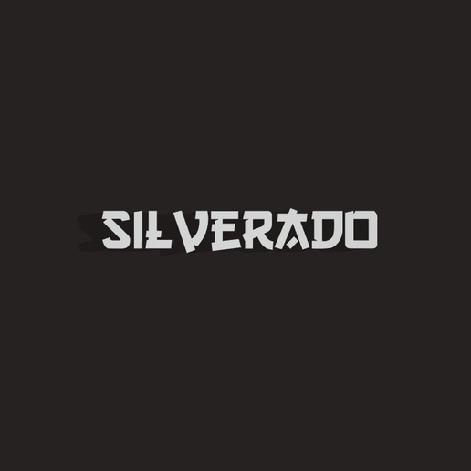 🚙 Chevrolet Silverado Car Decal - Japanese Font Style | 3D Printable ...