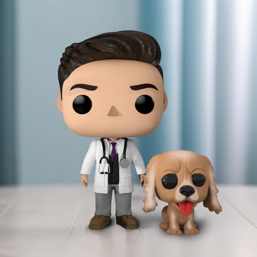 🩺 Funko Pop Doctor + Mascot・ OBJ File for 3D printing・Cults