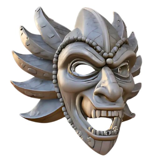 STL file Fierce Tribal Warrior Mask 🗿 ・3D printable model to download・Cults