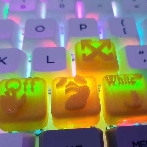 Archivo STL OFF-WHITE KEYCAPS 🔑 ・Idea de impresión 3D para descargar・Cults